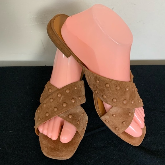 H by Halston | Shoes | H Halston Light Brown Suede Nora Criss Cross ...